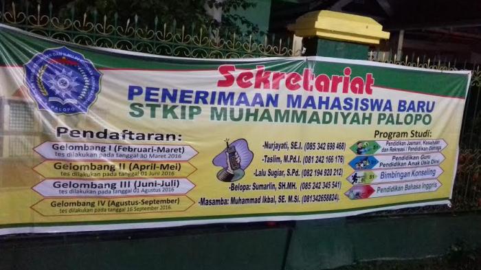 Lewat Spanduk, STKIP Muhammadiyah Palopo Cari Maba Hingga ke Masamba ...