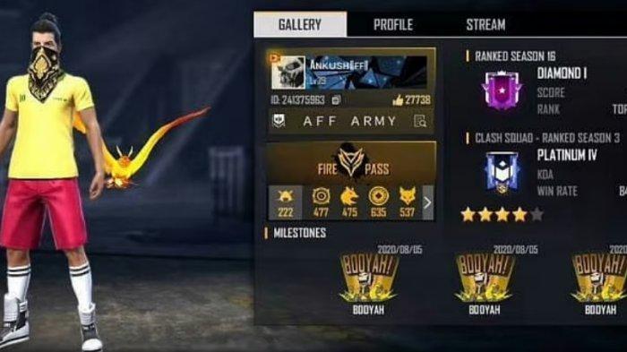 Statistik Ankush Tripathi Pemain Free Fire Terkenal Dunia, Jangan Kaget ...