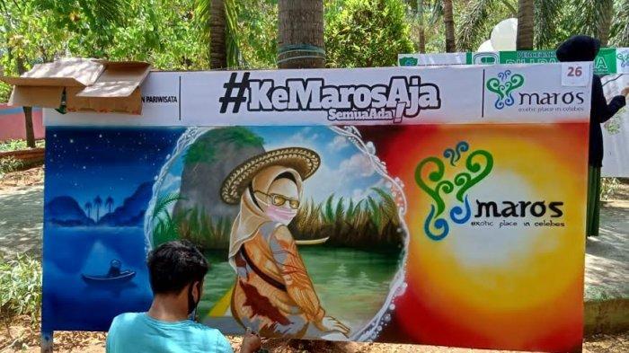23 Orang Ikuti Lomba Mural di Taman Kota Maros, Karya Pemenang Akan ...