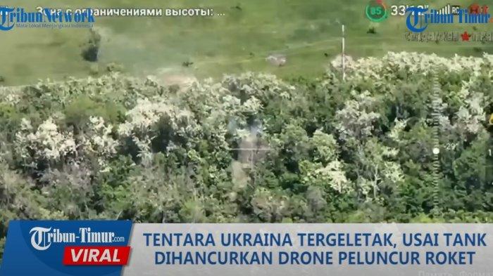 Detik-detik Tergeletaknya Tentara Ukraina, Usai Tank Dihancurkan Drone ...