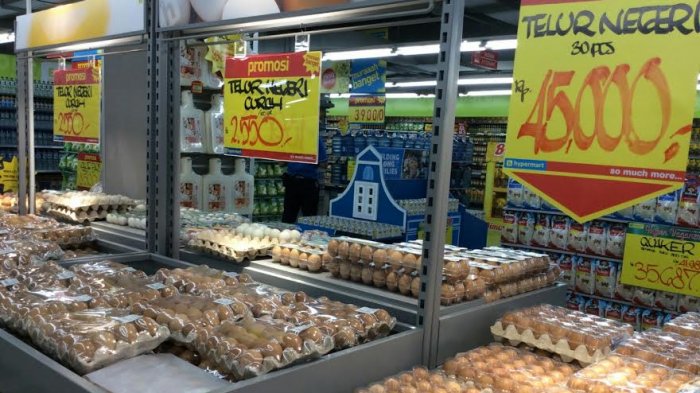 Telur Curah Rp 2.550 Per 100 Gram di Hypermart MP - Tribun-timur.com