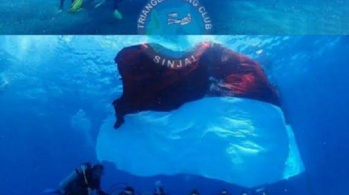 Komunitas Diving Sinjai Kibarkan Merah Putih di Laut Pulau Sembilan ...