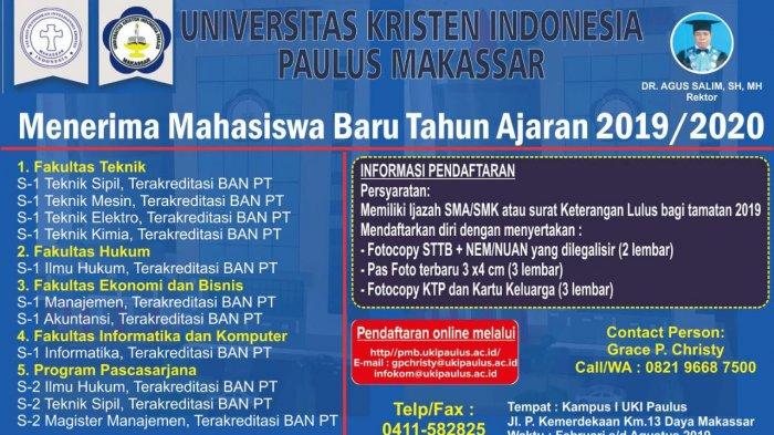 UKI Paulus Makassar Akan Gelar Ujian - Tribun-timur.com
