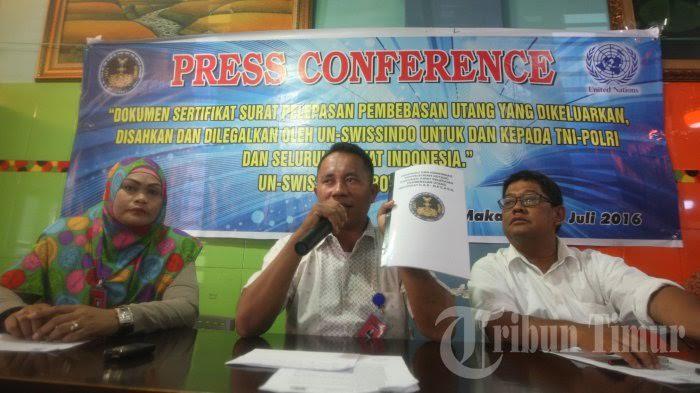 FOTO: Mengaku Punya Banyak Dana, UN Swissindo Janji Bayar Utang Rakyat Indonesia - Tribun-timur.com