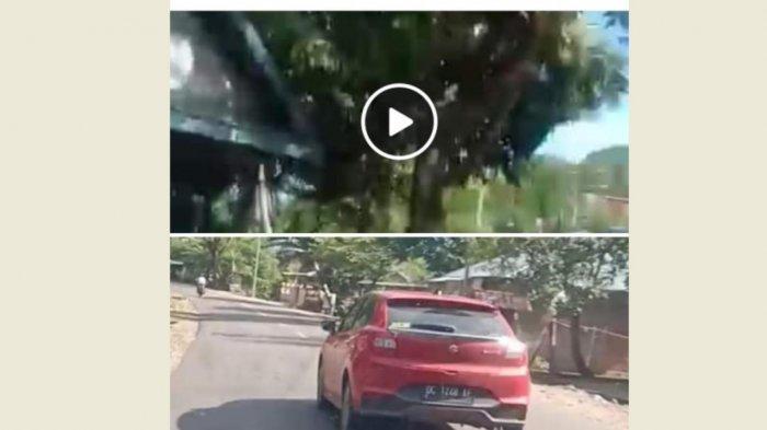 Terekam Kamera, Minibus Merah Tabrak Pengendara Motor di Majene Lalu ...