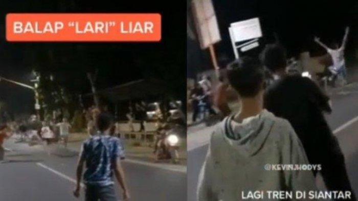 Video: Viral Balap Lari di Jalan Raya di Malam Hari Pengunggah Ungkap ...