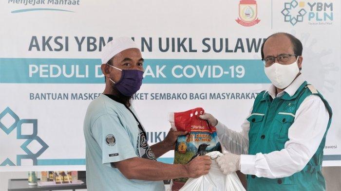 YBM PLN UIKL Sulawesi Serahkan Bantuan Paket Sembako dan Masker - Tribun-timur.com