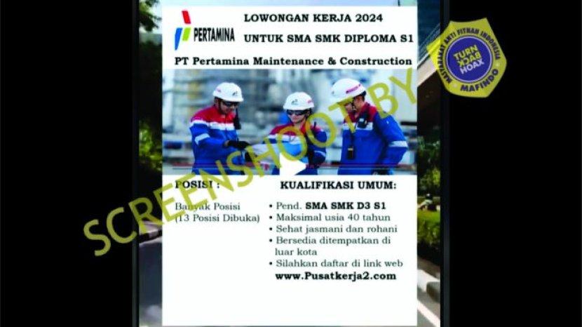 Cek Fakta: Pertamina Buka Lowongan Kerja Juni 2024 - Tribun-timur.com