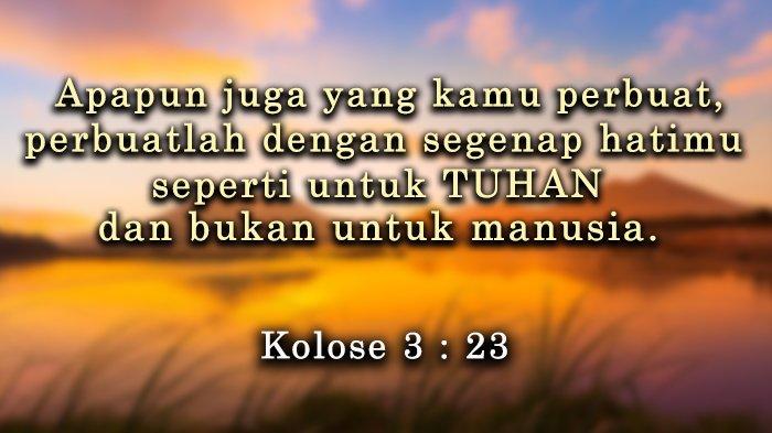 15 Ayat Alkitab yang Bisa Dijadikan Motivasi Hidup - Tribunmanado.co.id