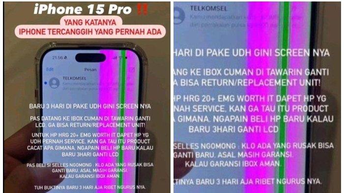 Viral Layar iPhone 15 Pro yang Baru Dibeli Bergaris, Saat Dibawa ke ...