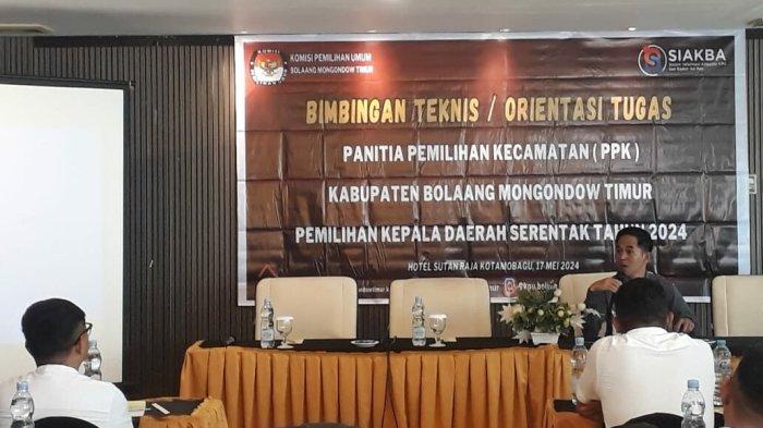 Usai Dilantik, PPK di Boltim Sulawesi Utara Langsung Terima Materi, KPU Minta Persiapkan Diri ...