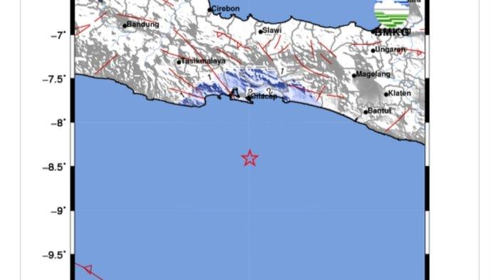 Gempa Terkini Jumat 12 Mei 2023, Guncang Laut Wilayah Cilacap, Kekuatan M 4.5 - Tribunmanado.co.id