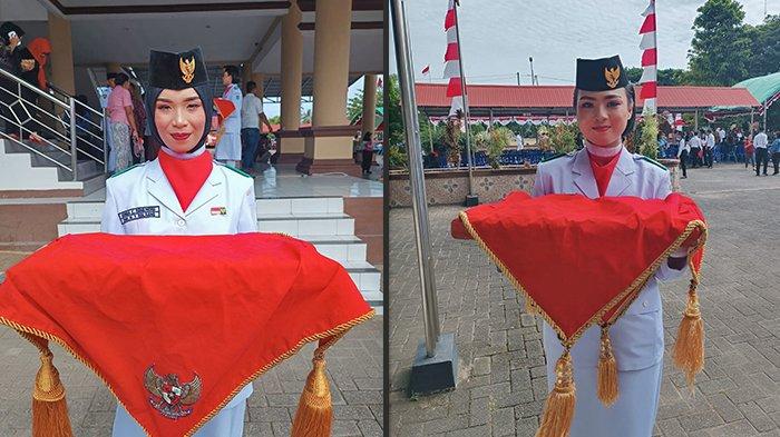 Sosok 2 Cewek Cantik Pembawa Baki pada Upacara HUT ke-78 RI di Kabupaten Bolmong Sulawesi Utara ...