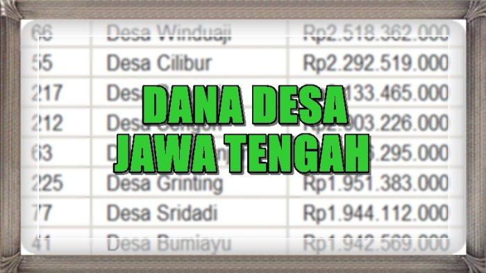 Daftar Lengkap Desa di Jawa Tengah yang Akan Terima Dana Desa Lebih dari Rp 2 Miliar ...