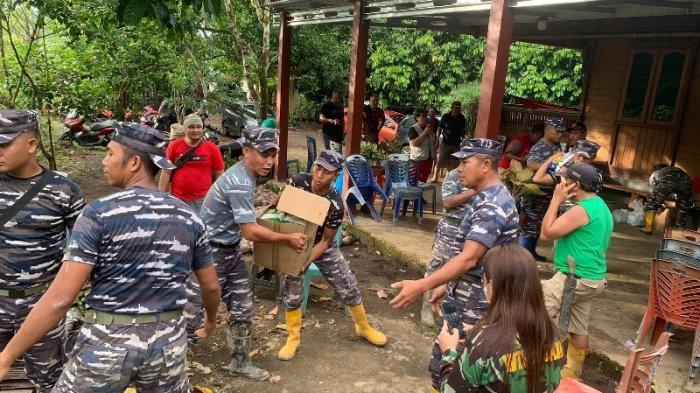 TNI Angkatan Laut Bantu Korban Longsor dan Banjir di Manado, Harap Warga Beraktifitas Normal ...