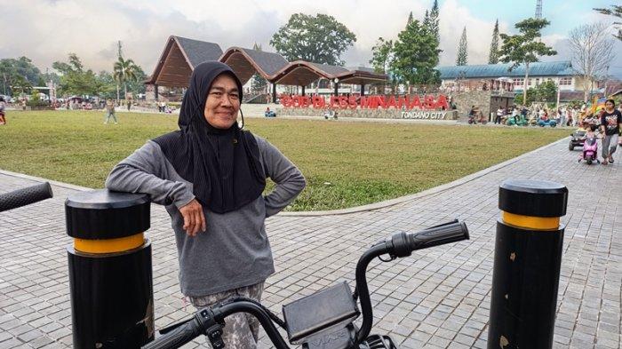 Cerita Sumirah Mertosono Sewakan Skuter di Taman God Bless Minahasa Sulut, Lebaran Untung Besar ...