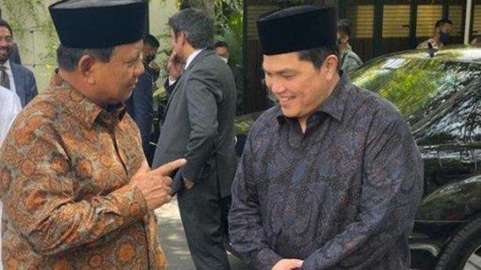 Prabowo Subianto Erick Thohir Disebut Duet Nasionalis Religius