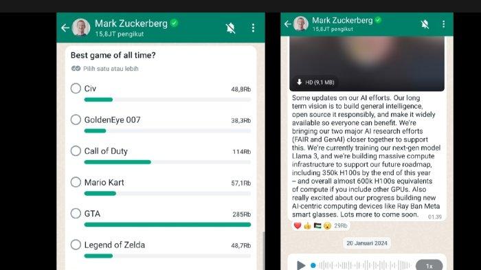 Fitur Terbaru di WhatsApp Channel, Polling dan Voice Notes, Cek Info ...