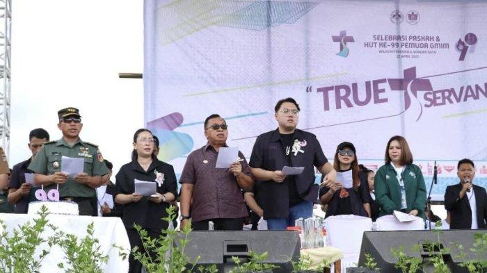 Hadiri HUT Pemuda Sinode GMIM dan Selebrasi Paskah, Ini Pesan Bupati ...
