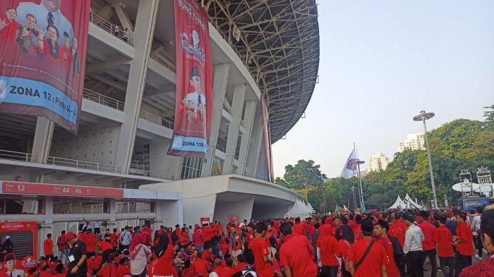 Massa PDIP Mulai Padati Gelora Bung Karno Jakarta - Tribunmanado.co.id