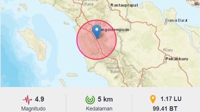 Gempa Terkini Guncang Sumut Sabtu 15 April 2023, Pusat Guncangan di ...