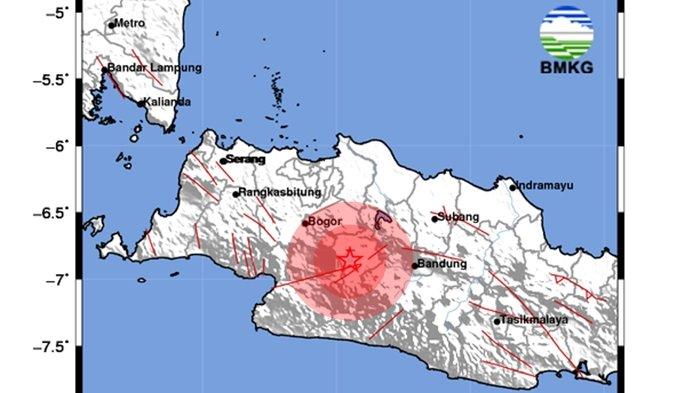 Gempa Terkini Guncang Jawa Barat Minggu Sore, Pusat Guncangan di Darat Magnitudo 2,7 ...