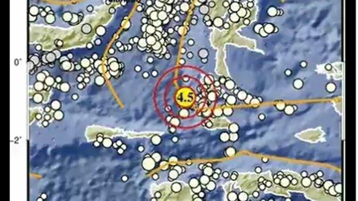 Gempa Terkini Siang Ini Senin 3 April 2023, Pusat Guncangan di Laut, Info BMKG Magnitudo 4,5 ...