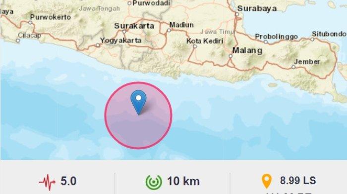 Gempa Hari Ini Sabtu 19 Agustus 2023, Info BMKG Magnitudo 5,0 Terjadi di Jawa Timur ...