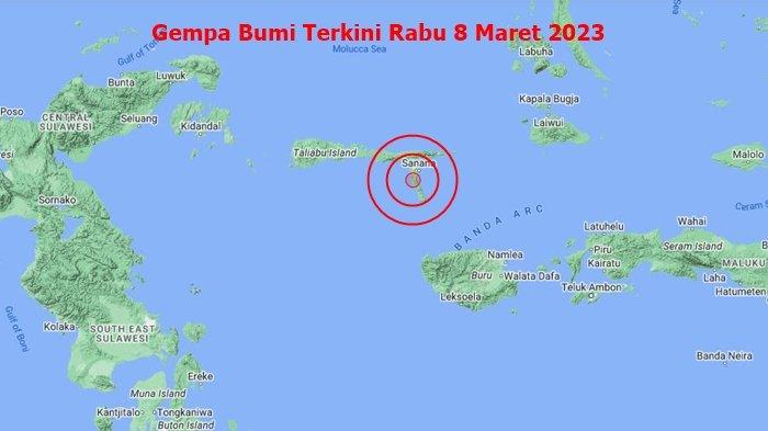 Gempa Bumi Pagi Ini Rabu 8 Maret 2023, Pusat Guncangan di Laut, Info BMKG Magnitudonya ...
