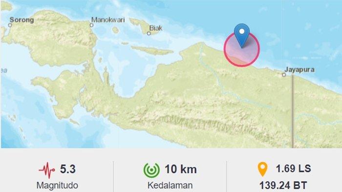 Gempa Terkini Siang Ini Magnitudo 5,3 Jumat 14 April 2023. Pusat Guncangan di Laut, Info BMKG ...