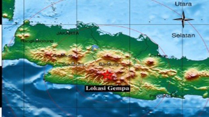 Gempa Terkini Guncang Bandung Sabtu 15 April 2023, Pusat Guncangan di Darat, Info BMKG ...