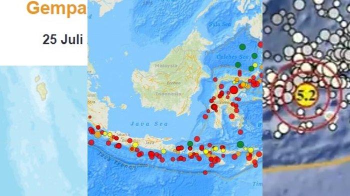 Gempa Bumi Baru Terjadi Sore Ini Selasa 25 Juli 2023, Ini Info BMKG: Lokasi dan Magnitudonya ...