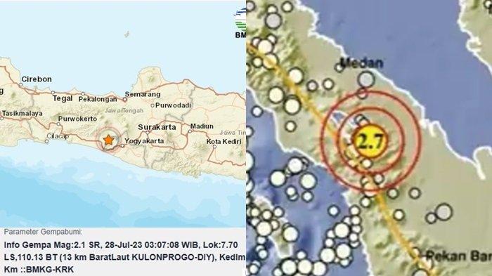 Gempa Bumi Terkini Jumat 28 Juli 2023, Terjadi 2 Gempa Pagi Ini, Info BMKG di Yogyakarta dan ...