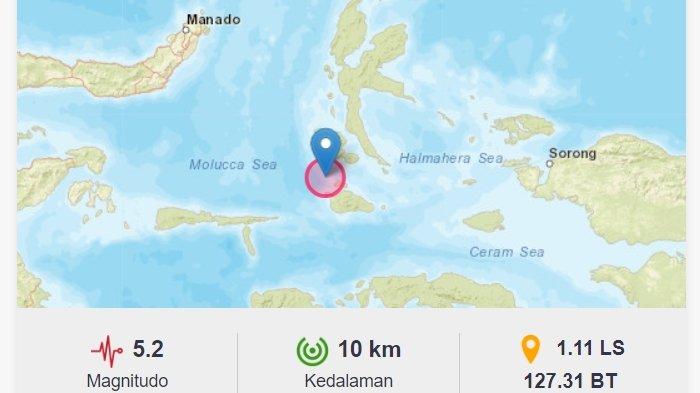 Gempa Terkini Sore Ini Senin 21 Oktober 2024, Info BMKG Baru Saja Diguncang Magnitudo 5,2 ...