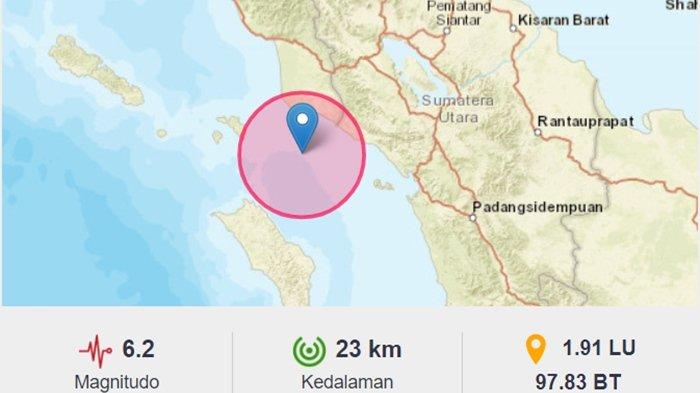 Gempa Terkini Pagi Ini Magnitudo 6,2 Guncang Aceh Senin 16 Januari 2023, Baru Saja Guncangan di ...