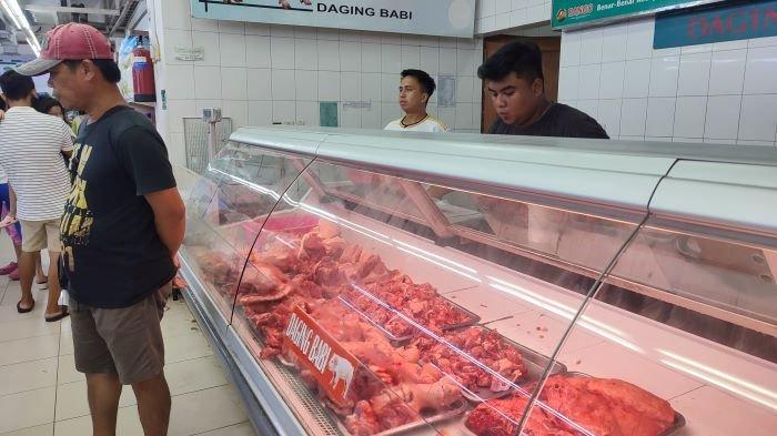 Harga Daging Babi di Jumbo Pasar Swalayan Manado Masih Mahal, Belum ...