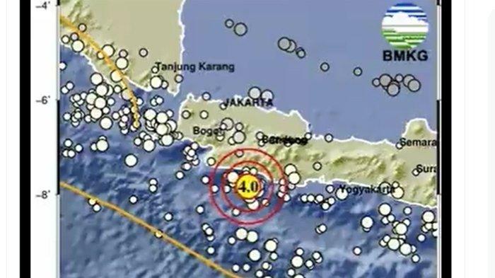 Gempa Terkini Guncang Jawa Barat Senin Pagi, Info BMKG Magnitudo 4,0 - Tribunmanado.co.id