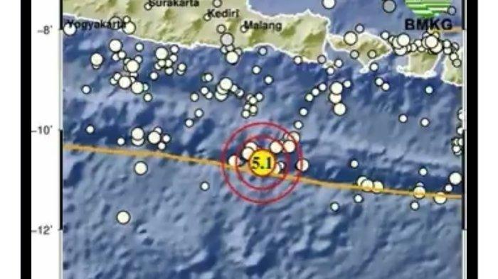 Gempa Terkini di Jawa Timur, Kekuatan Magnitudo 5.1 SR, Info BMKG: Guncang Jember Hari Ini ...