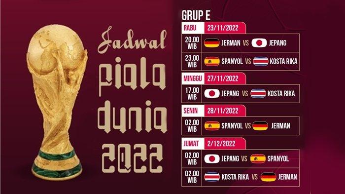 Jadwal Piala Dunia 2022 Grup E: Spanyol, Kosta Rika, Jerman, Jepang ...