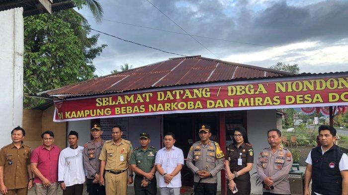 Kapolres Bolmong Resmikan Desa Dondomon Sebagai Kampung Bebas Narkoba dan Miras - Tribunmanado.co.id