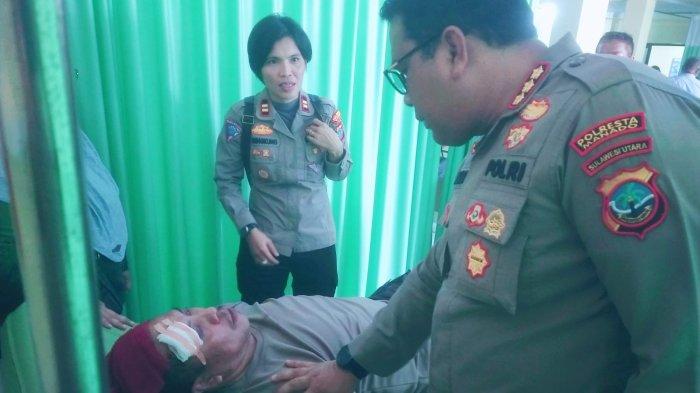 Polisi Heroik Dianiaya ODGJ Dapat Kunjungan dari Kapolresta Manado Kombes Julianto Sirait ...