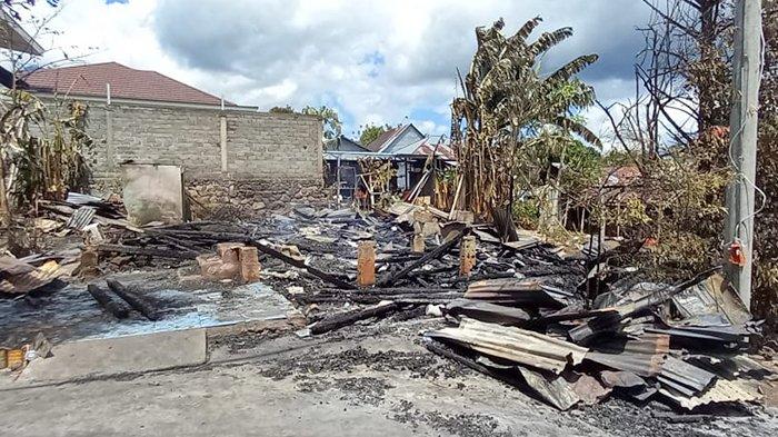 Kondisi Rumah yang Terbakar di Minahasa Utara Tadi Malam, Rata dengan Tanah - Tribunmanado.co.id