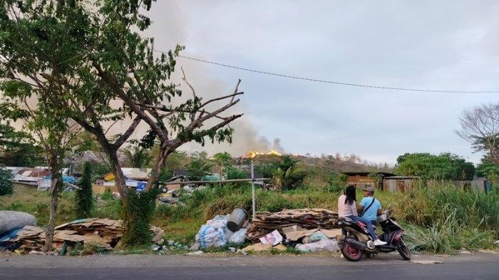 Potret Kebakaran di TPA Sumompo Manado Sore Ini - Tribunmanado.co.id