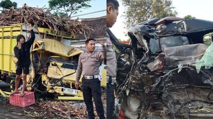 Kecelakaan Maut, Seorang Sopir Tewas, Mobil Pikap Tabrakan dengan Truk Bermuatan Tebu ...