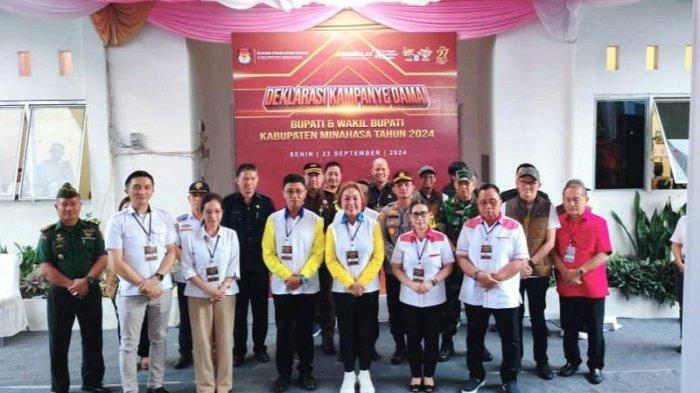 KPU Minahasa Gelar Deklarasi Kampanye Damai Bersama Tiga Paslon di Pilkada Minahasa 2024 ...