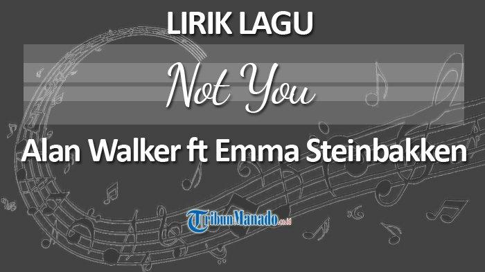 Lirik Lagu Not You - Alan Walker ft Emma Steinbakken Viral di TikTok - Tribunmanado.co.id