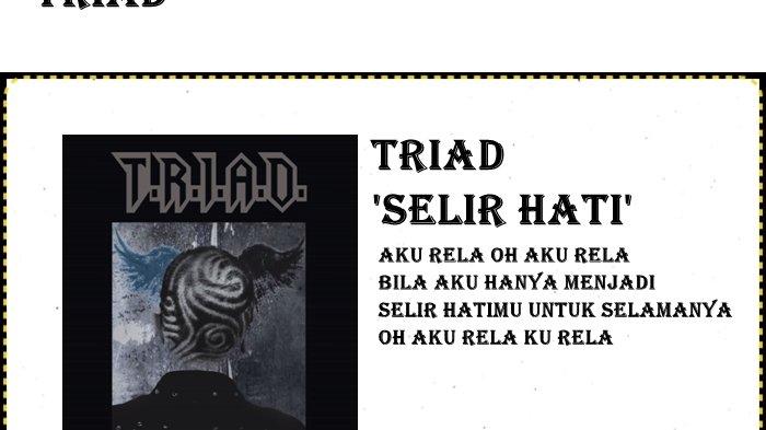 Lirik Lagu Selir Hati - TRIAD - Tribunmanado.co.id