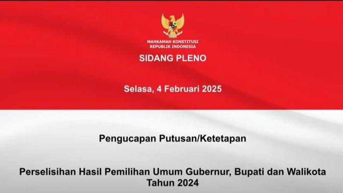 Link Live Pembacaan Putusan Dismissal Hasil Pilkada 2024 untuk Kota Manado, Minut, Minsel dan ...