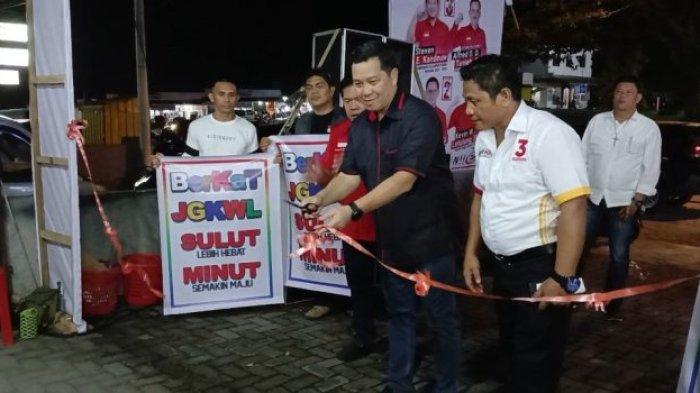 Steven Kandouw Resmikan Rumah Perjuangan Relawan Demokrasi di Minut, Menangkan SK-ADT dan JG-KWL ...