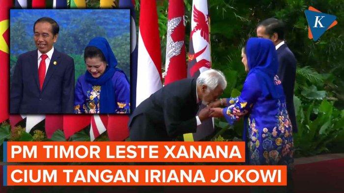 Momen PM Timor Leste Xanana Gusmao Cium Tangan Ibu Negara Iriana Jokowi di KTT ASEAN Ke-43 ...